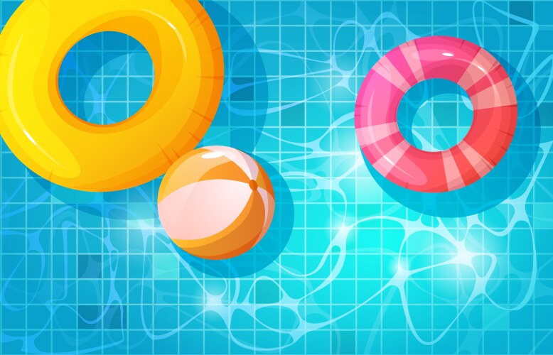 Summer design with pool and float Royalty Free Vector Image