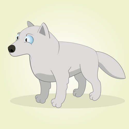 Little wolf cartoon animal Royalty Free Vector Image