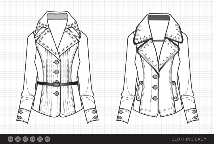 Women s clothes collection winter outfit Vector Image