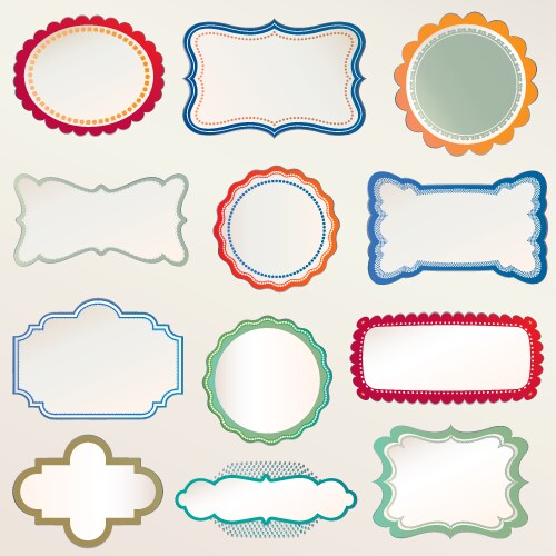 Blank labels Royalty Free Vector Image - VectorStock