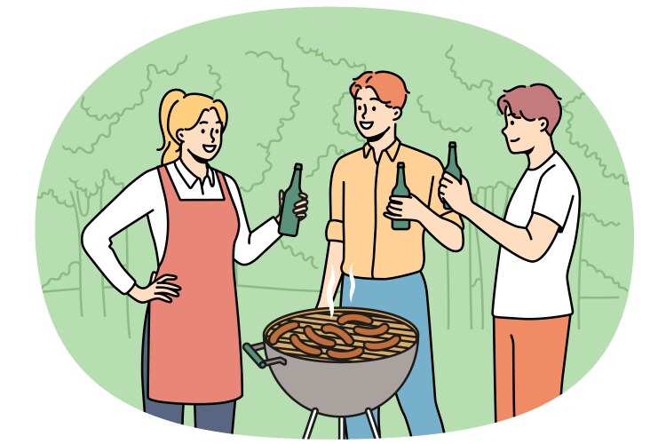 People Barbecue Vector Images (over 4,100)
