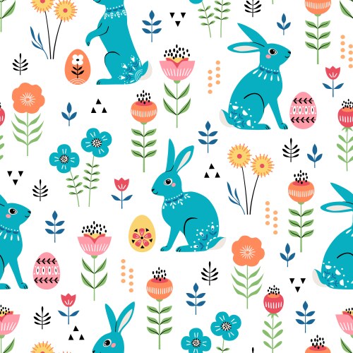 Cute easter pattern Royalty Free Vector Image - VectorStock
