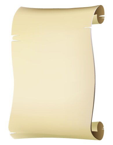 Old paper roll with feather Royalty Free Vector Image