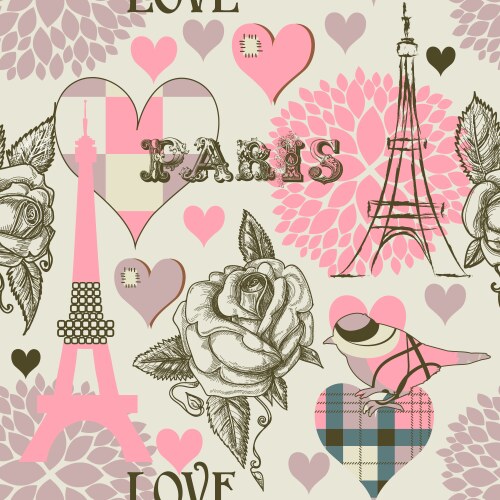 Eiffel tower paris background vintage Royalty Free Vector