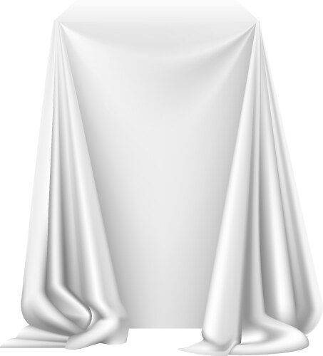 Realistic cloth covered mirror Royalty Free Vector Image