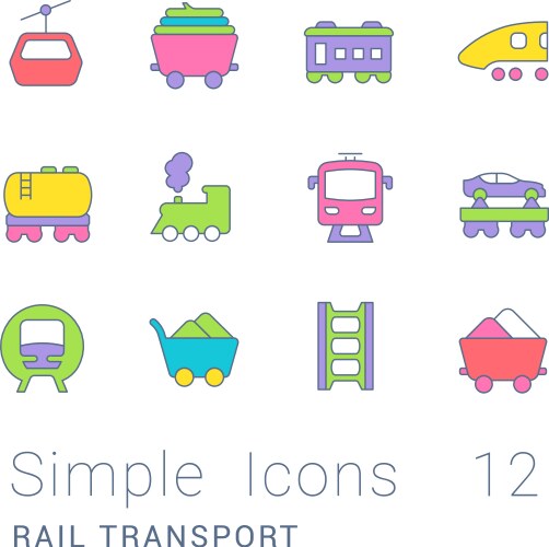 Transport set Royalty Free Vector Image - VectorStock