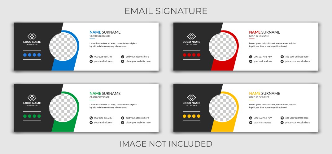 Email signature template or cover banner design Vector Image