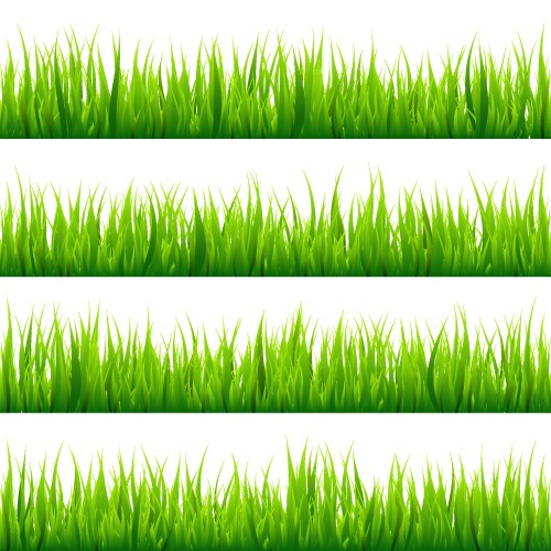 Green grass clipart elements background Royalty Free Vector