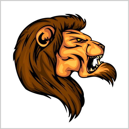 Cartoon of head bison mascot Royalty Free Vector Image
