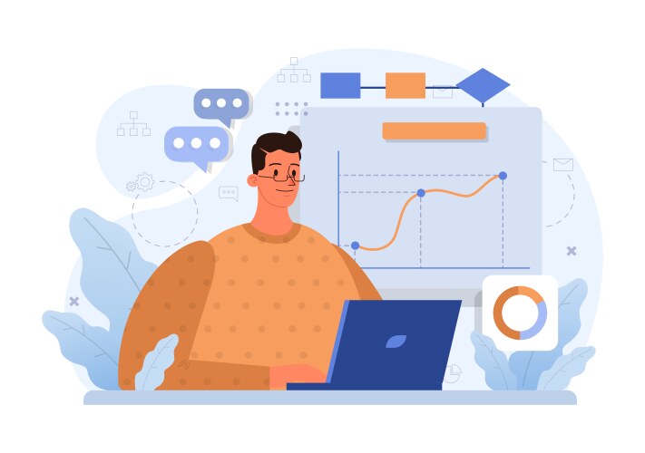 Business processes optimization productive Vector Image