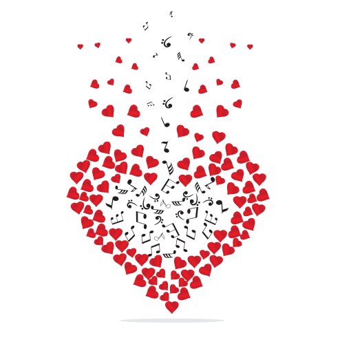 Note heart Royalty Free Vector Image - VectorStock