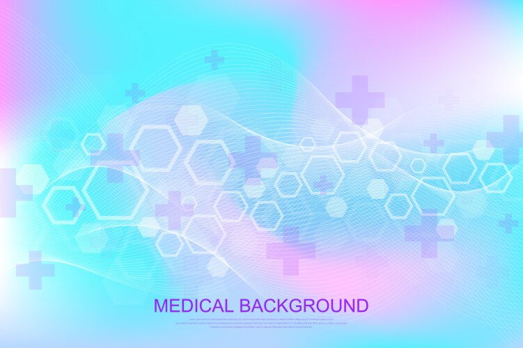Abstract medical background dna research molecule Vector Image