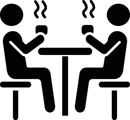 Dining hall pixel perfect linear icon Royalty Free Vector