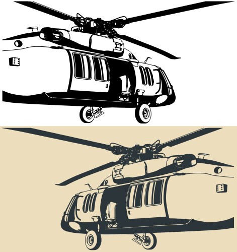 Longbow helicopter Royalty Free Vector Image - VectorStock