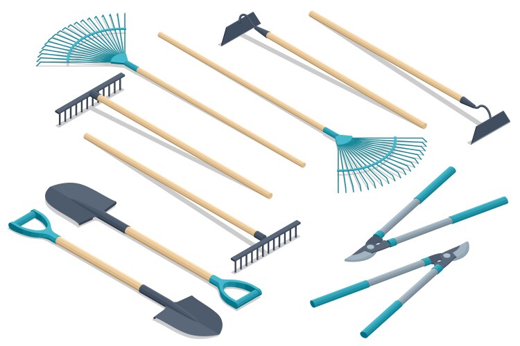 Garden rake Royalty Free Vector Image - VectorStock