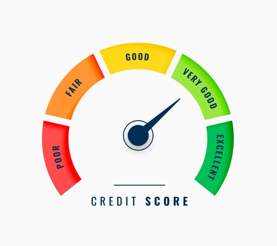 Modern credit score scale meter concept design Vector Image