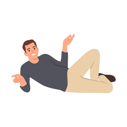 Silhouettes Man Lying Down Vector Images (73)