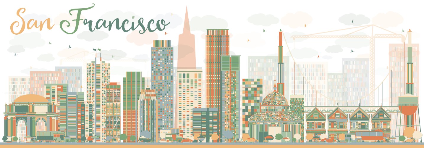 San francisco skyline Royalty Free Vector Image