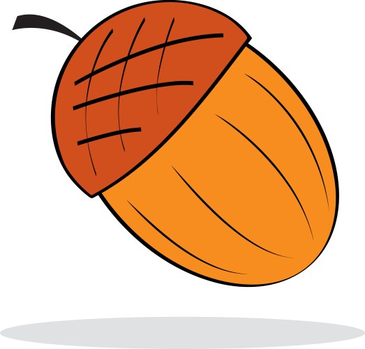 Cartoon acorn Royalty Free Vector Image - VectorStock