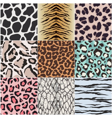 Animal skin hand drawn texture seamless pattern Vector Image