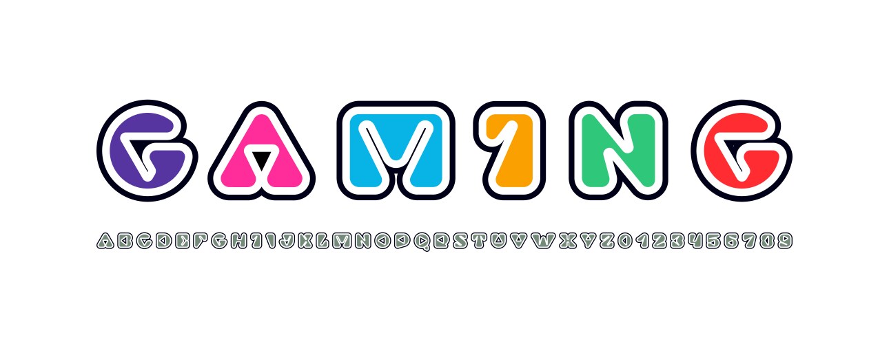 Font alphabet made technology style Royalty Free Vector