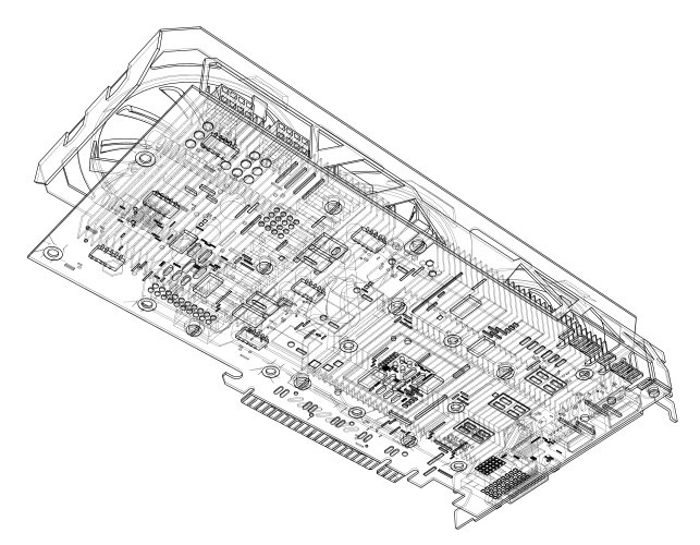 Gpu card outline Royalty Free Vector Image - VectorStock