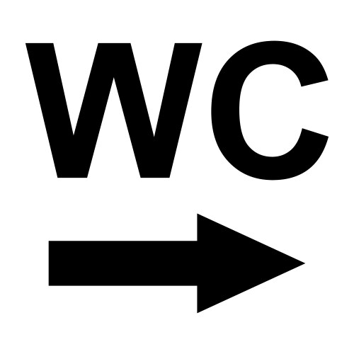 Restroom women and men wc symbol flat web button Vector Image