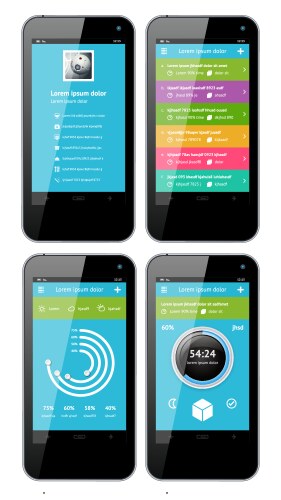 Simple template interface for phone Royalty Free Vector