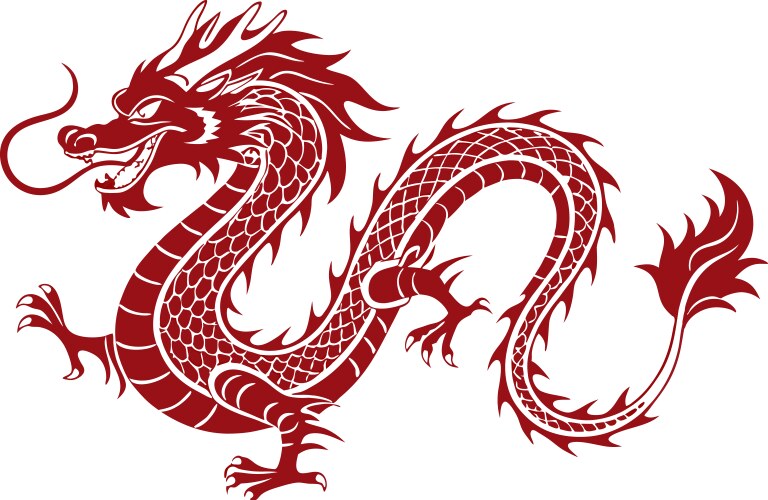 Chinese Dragon Symbol Royalty Free Vector Image