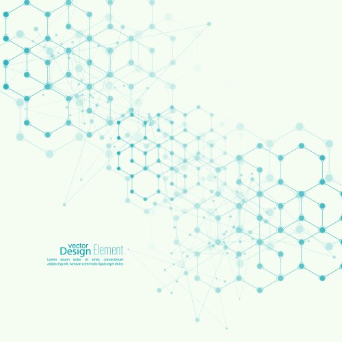 Virtual abstract background with particle Vector Image