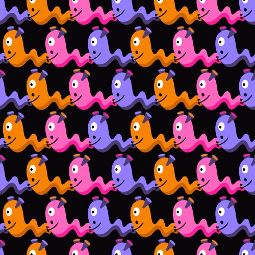 Little ghost monsters seamless pattern Royalty Free Vector