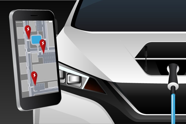 Mobile application for searching charging stations