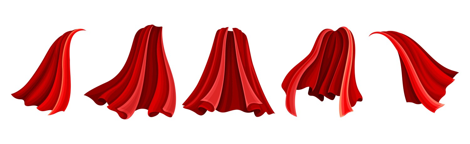 Superhero cape and cloak fabric cover set Vector Image