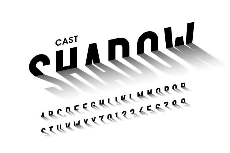 Long shadow font retro boldness 3d alphabet old Vector Image