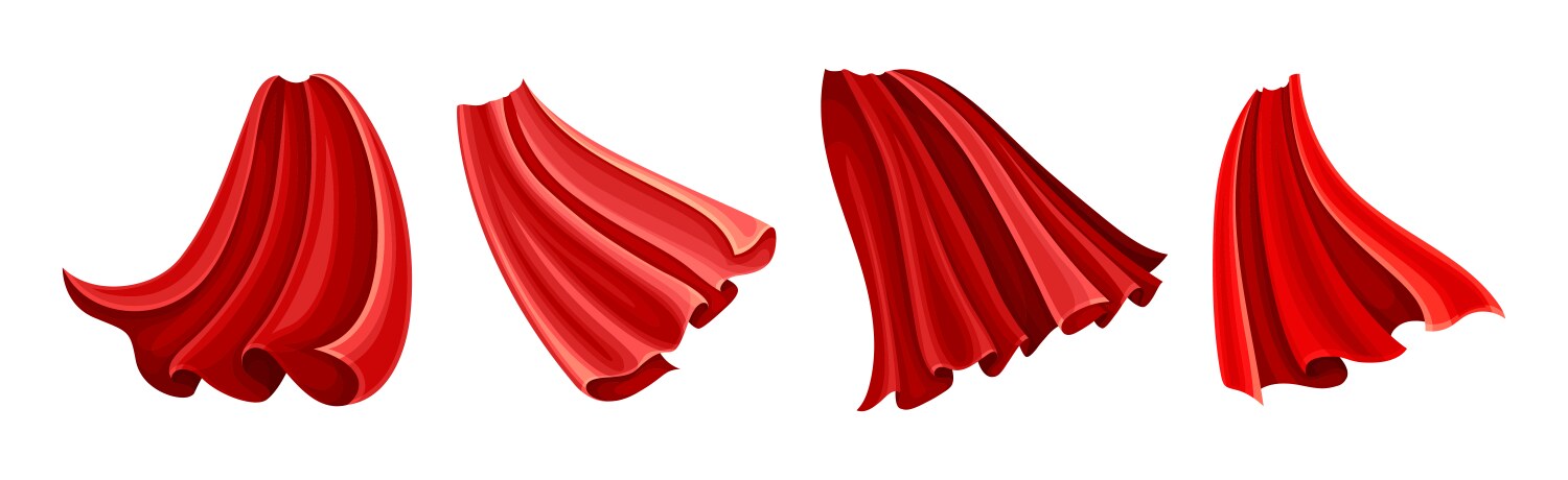 Superhero cape and cloak fabric cover set Vector Image