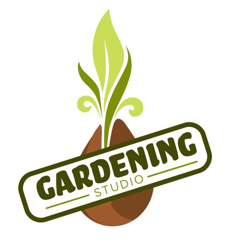 Sprout logo one shape style plant with seed Vector Image