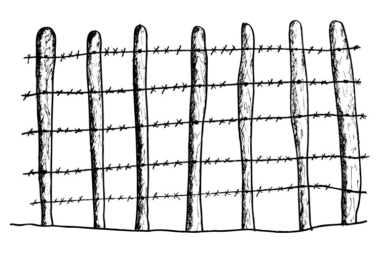 Barbed wire border Royalty Free Vector Image - VectorStock