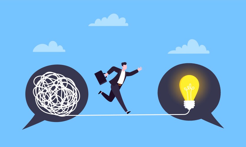 Understanding problem solution simplify challenge Vector Image