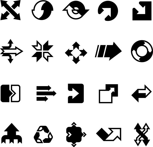 Arrows set Royalty Free Vector Image - VectorStock