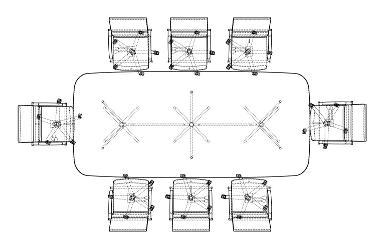 Sets of tables and chairs furniture sketch Vector Image