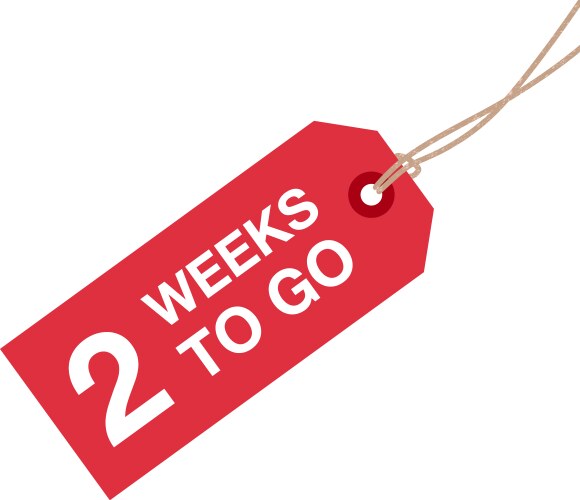 1 week to go Royalty Free Vector Image - VectorStock