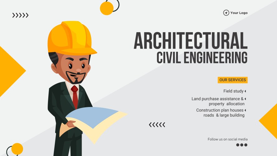 Architecture civil engineering portrait template Vector Image