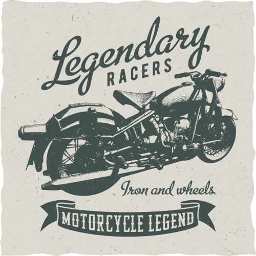 Motorcycles with sprocket and ribbon1 Royalty Free Vector