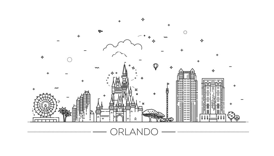 Orlando Skyline Vector Images (over 160)