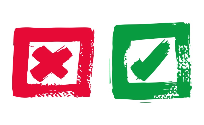 Correction Mark and X Vector Images (over 2,600)