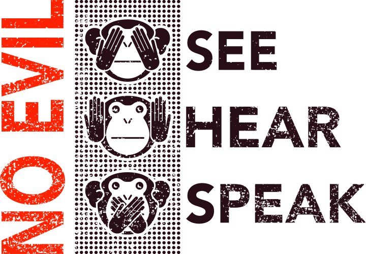 Three wise monkey Royalty Free Vector Image - VectorStock