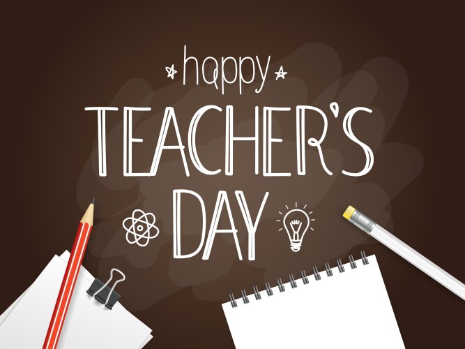 Happy teachers day concept Royalty Free Vector Image
