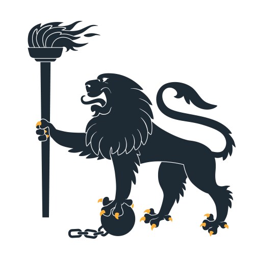Heraldic lion 25 Royalty Free Vector Image - VectorStock