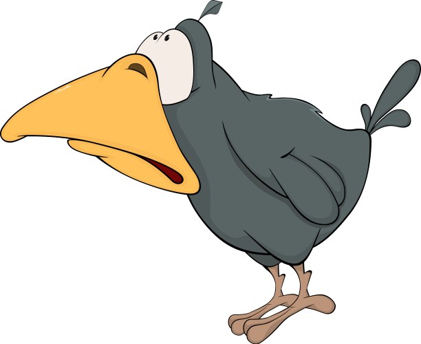 Raven cartoon Royalty Free Vector Image - VectorStock