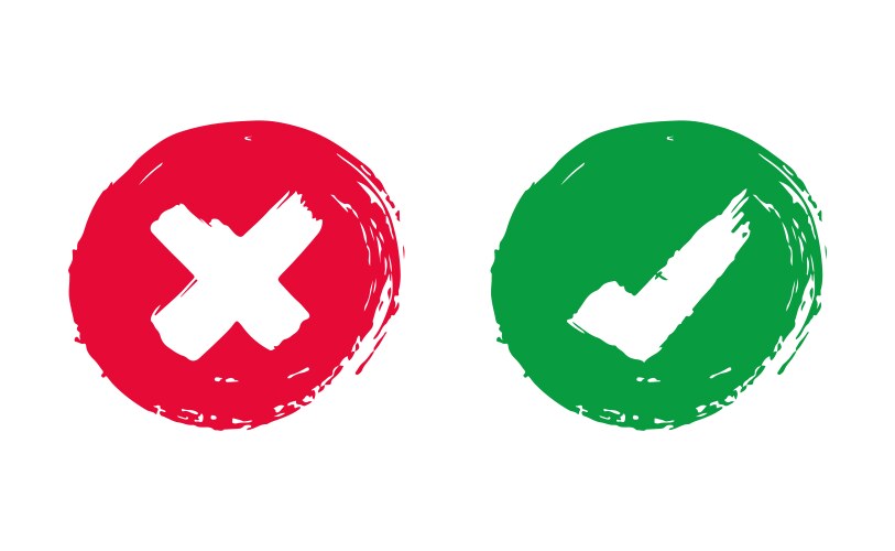 Correction Mark and X Vector Images (over 2,600)